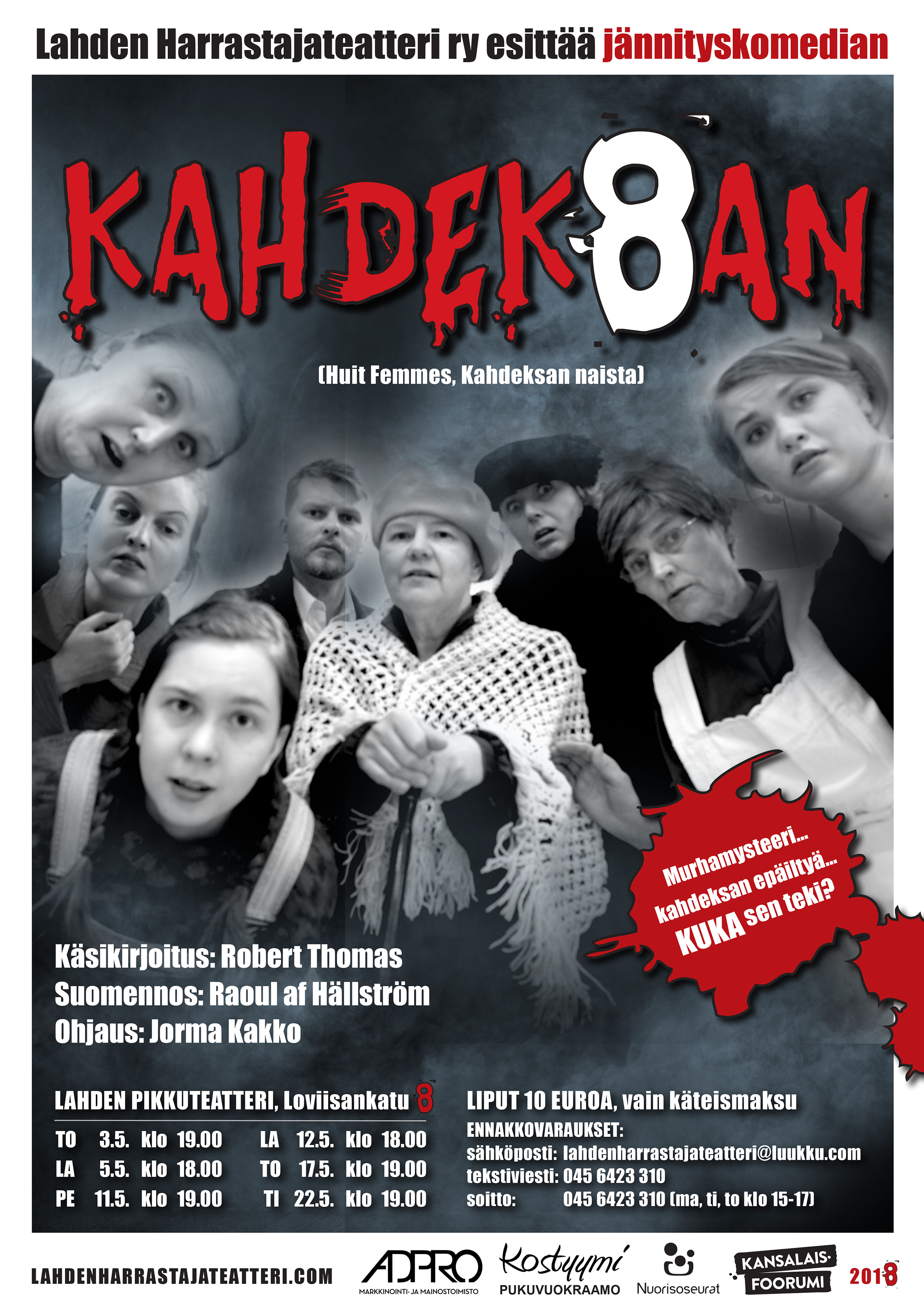 Kahdeksan | Lahden Harrastajateatteri ry